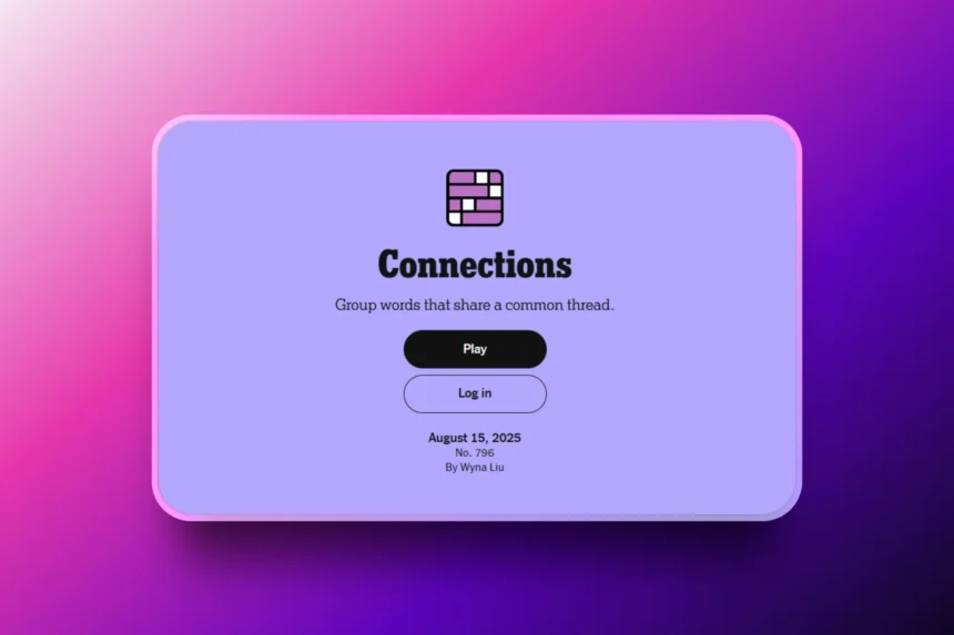 NYT Connections Hints And Answers For Aug 15, 2025