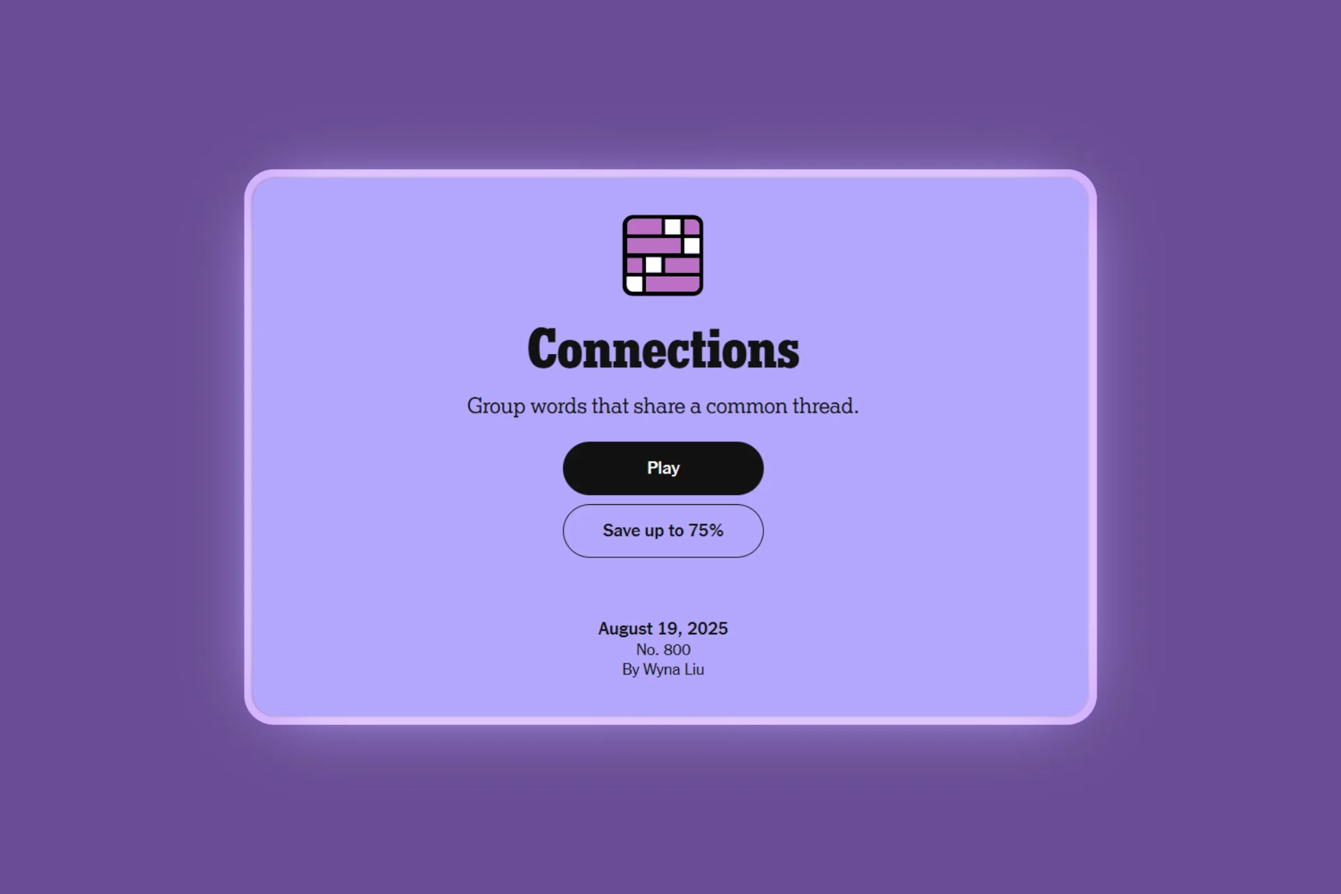 NYT Connections Hints And Answers For Aug 19, 2025