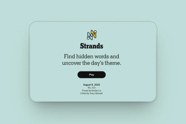 Today NYT Connections Hints And Answers Aug 8, 2025