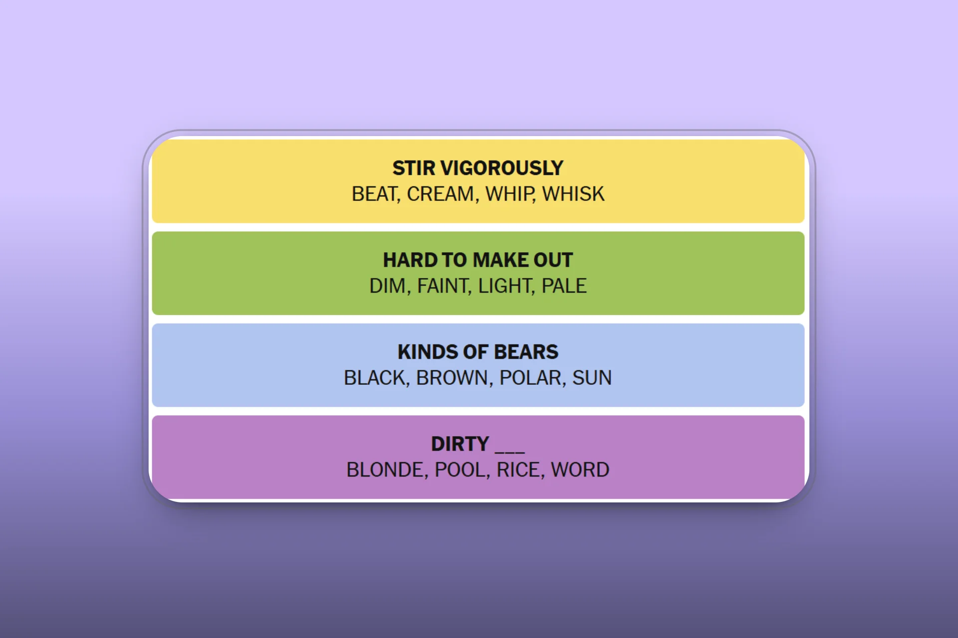 Today NYT Connections Hints And Answers For Sept. 26, #838