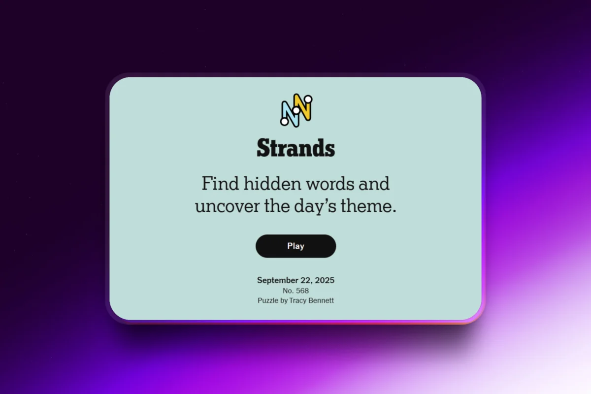 NYT Strands Hints, Answers & Spangram: Monday Sep 22, 2025