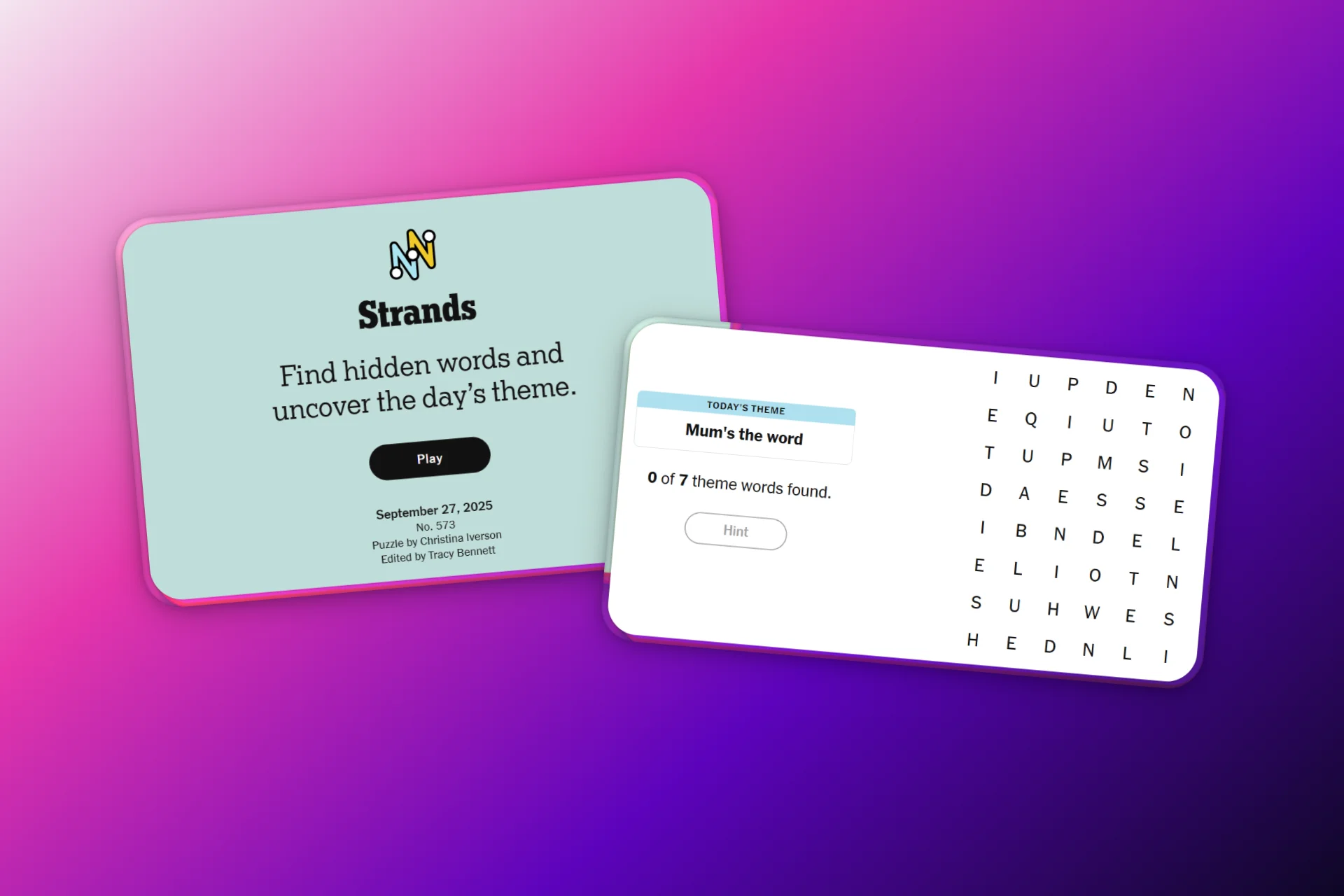 NYT Strands Hints, Answers & Spangram: Saturday Sep 27 , 2025