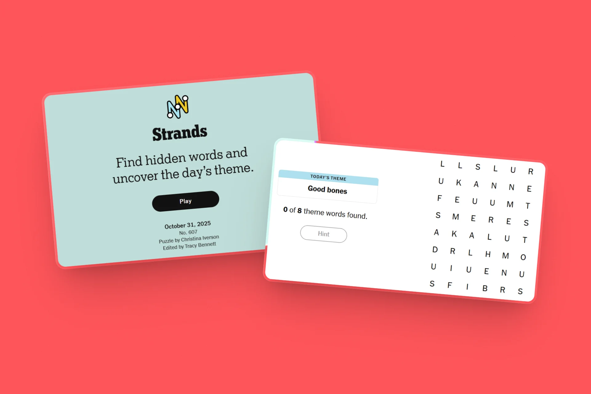 NYT Strands (Halloween Special) Hints & Spangram: Friday Oct 31, 2025