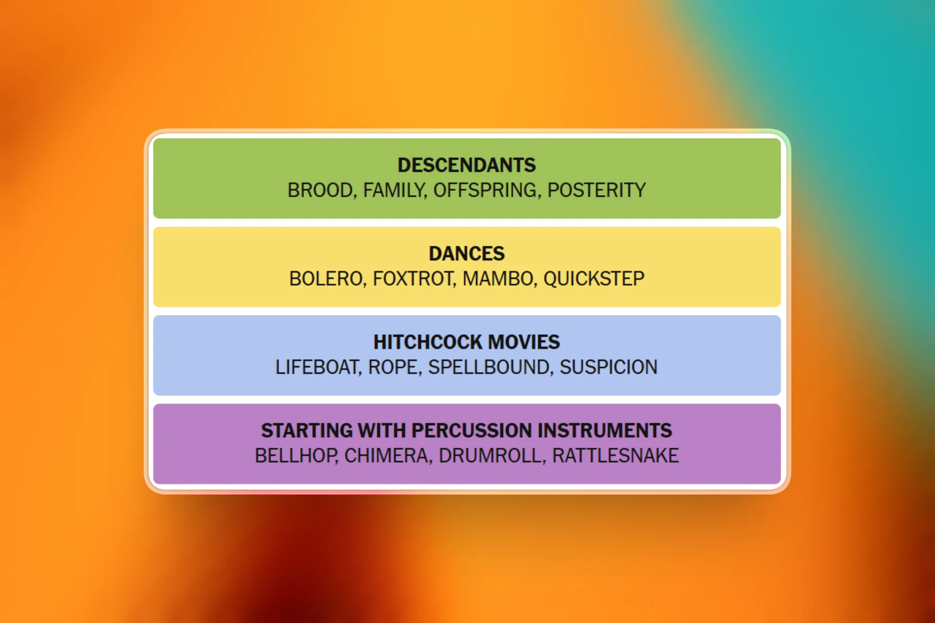 NYT Connections Hints & Answers (#921) For Dec 18, 2025 Solution