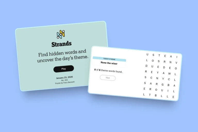 Today NYT Strands Hints, Spangram & Answers (23 Jan, 2026)